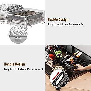 Under Bed Storage with Wheels, 1 Pack Under Bed Storage Containers with Handle Design, Foldable Under bed Shoe Storage Bins Large Capacity for Bedroom Clothing Quilts Shoes and Books(White)