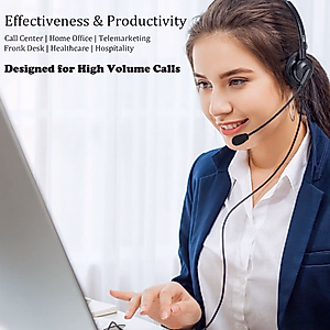 MKJ Cisco Phone Headset with Noise Canceling Microphone Corded RJ9 Call Center Telephone Headset for Cisco Office Landline 6841 CP-7821 7940 7942G 7945G 7961G 7962G 7965G 7971G 7975G 8865 8961 9951
