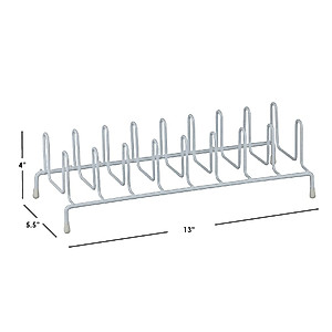 Home Basics PR30379-6 Plate Rack, 13 x 5.5 x 4, White
