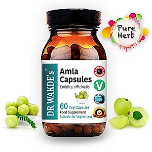 DR WAKDE'S Amla Capsules (Amalaki, Indian Gooseberry, Emblica officinalis, 60 Veg Caps, Plant-Based Supplement, Ayurvedic Herb, All Natural, Vegan)