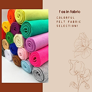 F as in Fabric | Felt Fabric Quarter Yard | 100% Acrylic | 9" X 72" | 1.5mm Thick | Hand Crafts, for Kids Creativity (Red, 9" X 72")