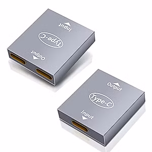 YACSEJAO USB C Splitter Dual USB C Charger Adapter USB Female to Female Double USB C Port Hub Charger Power Split Adapter Splitter（2 Pack）