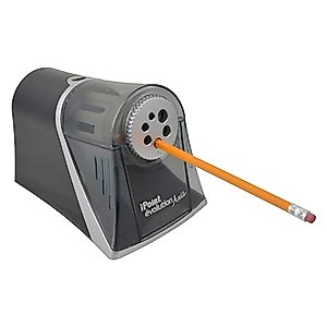 Westcott Electric iPoint Evolution Axis Heavy Duty Classroom Pencil Sharpener, Black and Silver