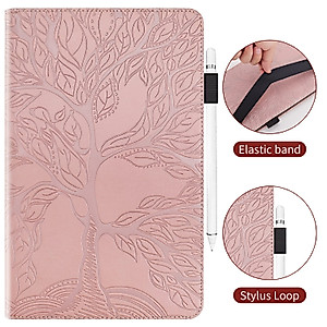 Stand Tablet Cover Compatible With Samsung Galaxy Tab A8 10.5-Inch 2021 (SM-X200/X205/X207) PU Leather Case Flip Wallet Protective Cover Tree Of Life Tablet Case Card Slot Tablet PC Cover ( Color : Ro