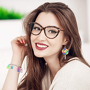 ZOCONE Colorful Candy Pendant Charm, 60 Pcs Mixed Cute Charms Set Contains Gummy Bear Charms Ice Cream Sweet Candy Pendants Lollipop Shape Polymer Clay Charms, Resin Charms for Jewelry Making