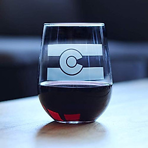 Colorado Flag - Stemless Wine Glass - Centennial State Themed Gift and Décor - Large 17 Ounce