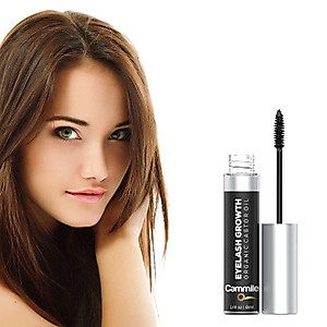 Cammile Q Organic Castor Oil Eyelash Serum - Grow Longer Lashes & Fuller Eyebrows - Natural Solution for Eyebrow and Eyelash Regrowth