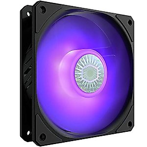 Cooler Master SickleFlow 120 V2 RGB Square Frame Fan, RGB 4-Pin Customizable LEDs, Air Balance Curve Blade, Sealed Bearing, 120mm PWM Control for Computer Case & Liquid Radiator