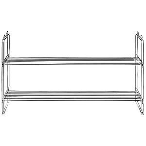 Whitmor 2 Tier Stackable Closet Shelves - Chrome