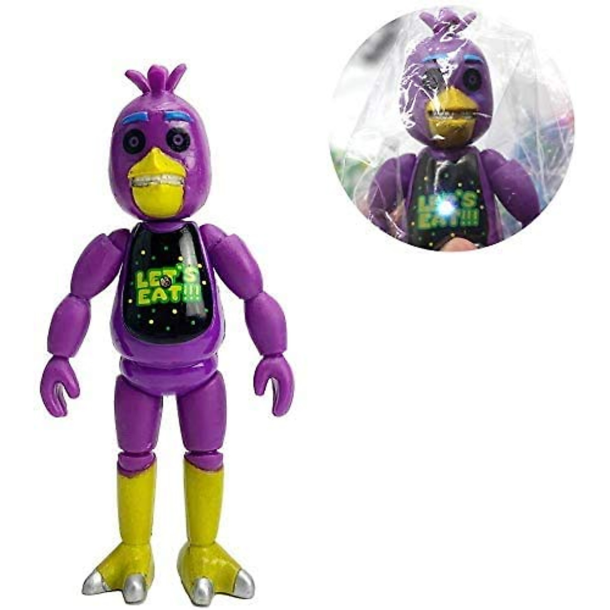 JianYia Inspired by Five Night Freddy's|5 pcs Set FNAF Action Figures|Dolls for All Kids Toys Gifts | Foxy Articulated Action|Figure Freddy/Kim Freddy/Fox/Chika/Bonnie|Size 5-6 ''|Multicolor