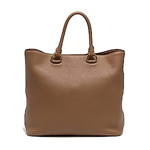Prada Women's Brown Vitello Phenix Shopping Tote Top Handle Bag Shoulder Bag 1BG865