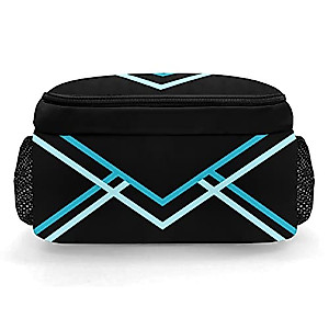 Anneunique Custom Cheer Pom Cheerleader Print Blue Backpack Custom Name Large Capacity Shoulder Bags for Sports Party