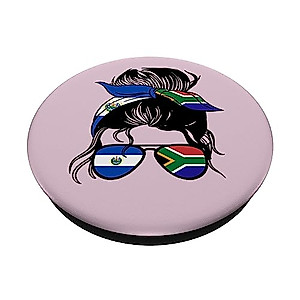 Half Salvadoran half South African Salvador and South Africa PopSockets Swappable PopGrip