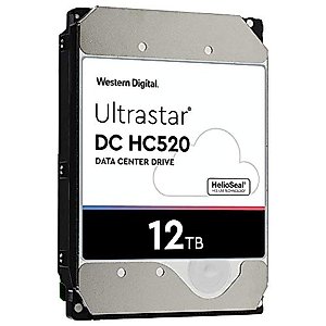 HGST - WD Ultrastar DC HC520 HDD | HUH721212ALE600 | 12TB 7.2K SATA 6Gb/s 256MB Cache 3.5-Inch | ISE 512e | 0F30144 | Helium Data Center Internal Hard Disk Drive (Renewed)