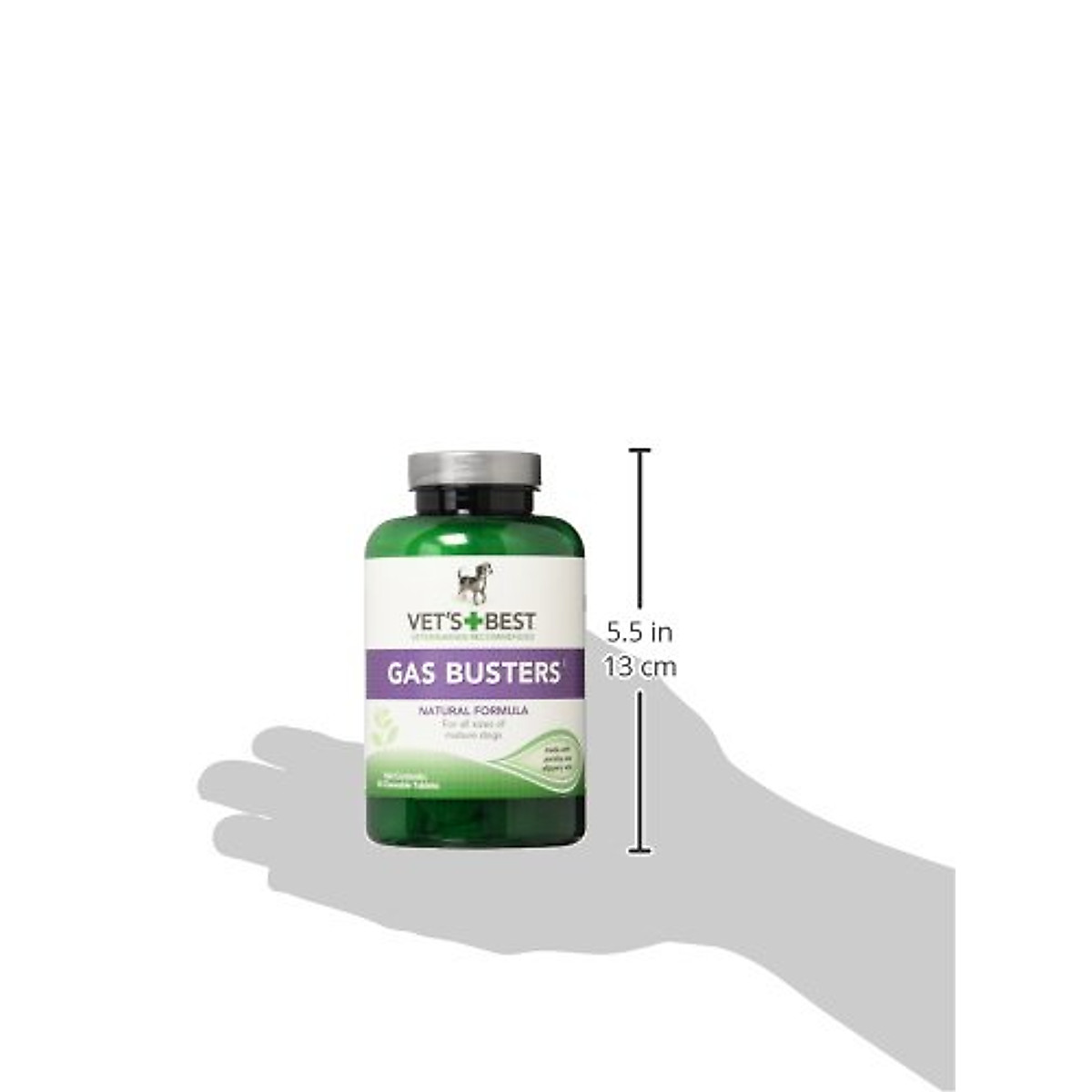 Vet's Best Gas Busters Dog Supplements | Gas, Bloating, Constipation Relief and Digestion Aid for Dogs | 90 Chewable Tablets