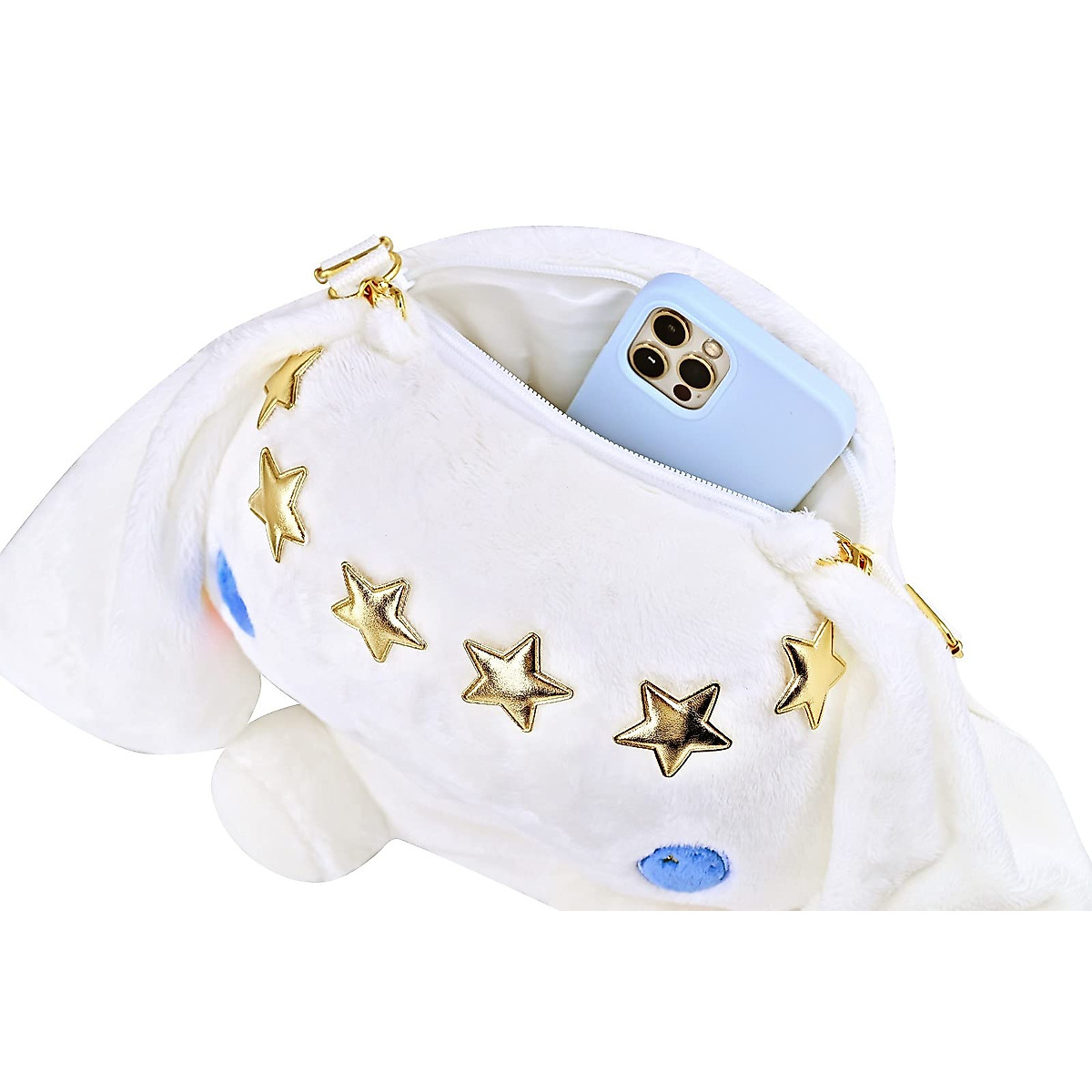 Roffatide Anime Cartoon Cute Cinnamoroll Dog Plush Doll Backpack Kawaii Lolita JK Girls Bag Birthday Gifts White