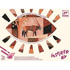 DJECO Inspired by Desert Watercolor and Crayon Art Kit, Paul Klee, Multi, 1 Count (Pack of 1)