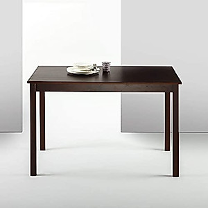 Zinus Juliet Espresso Wood Dining Table / Table Only, 45 in x 28 in x 29 in