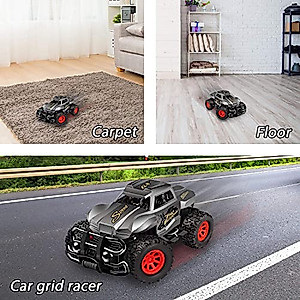 Remote Control Car for Kids, RC Stunt Car with LED Headlights, Double Sided 360°Rolling Rolling Rotating Rotation, Outdoor RC Car Toy Birthday Gifts for Kids Age 3-8 Boys Monster Truck (Blue)…