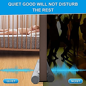 PearlLives Door Draft Stopper for Bottom of Door Air Cushion Bottom Door Seal Under Door Draft Blocker Door Sweep Dust and Noise Blocker (Grey, 34-36INCH)