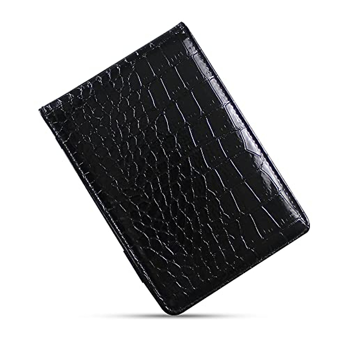 Scott Edward Golf Scorecard Cover Leather Scorecard Holder Statistic and Score Tracking Waterproof Soft Thick (Black Texture)