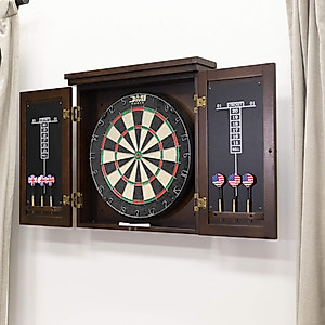 American Legend Traditional Dartboard Cabinet, brown