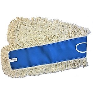 48" Industrial Strength Washable Cotton Dust Mop Refill Replacement Head for Home & Commercial Use for 48 Inch Frame Cleans Hardwood Laminate Concrete or Other Floor Systems