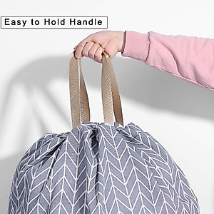 Extra Large Laundry Bag with Drawstring and Handle, Heavy Duty Travel Dirty Clothes Bag for Laundromat and Household, Durable Rip-Stop Laundry Hamper Liner, 22 Patterns(28 x 40 Inch) by SANFERGE