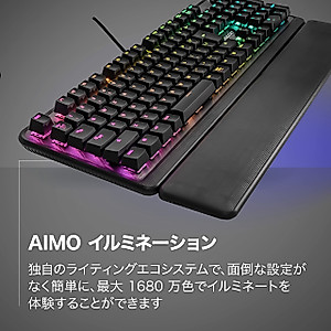ROCCAT ROC-12-627 USB Pyro Mechanical RGB Gaming Keyboard, Linear (Red Axis), JP Japanese Arrangement, German Design