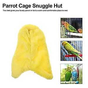iplusmile Bed Buddy 1pc Sleeping - Winter Yellow Perch Pigeon Furry Fleece Toy Conure Warm Covers Bunk L Parrot Cockatiel Small Msdium Birds Shelter Size Cage Budgie Bedding Corner Plush Hammock