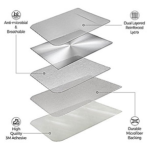 Cell Phone Wallet Pocket, 3 Packs Self Adhesive Stick on Wallet (for Credit Card, Business Card & ID Holder) Compatible with iPhone Samsung Galaxy, Android Smartphones (Black)