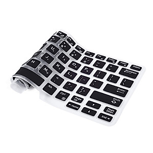 CaseBuy Keyboard Cover for Dell Latitude 5480 5490 5491 7490 7480 14 inch Laptop, Dell 3340 E3340 E5490 E5491 E5450 E5470 E7450 E7470 E7480 Keyboard Protective Skin with Point, Black