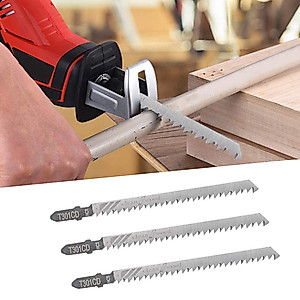 BE-TOOL Jigsaw Blades, 5 PCS T301CD T-Shank Jig Saw Blade Universal Jig Blade Assortment For Cutting Metal Wood PVC and More - fit Bosch, Dewalt, Hitachi, Makita, Festool etc