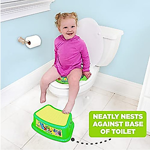 Ginsey Sesame Street Step Stool for Kids - Kids Step Stool, Potty Training, Non-Slip, Bathroom, Kitchen, Lightweight