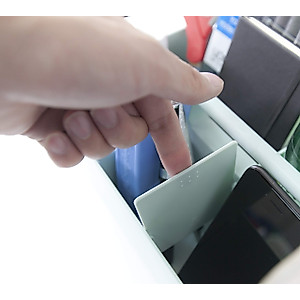 Enjoy Organizer -Large Portable Caddy, DIY Dividers, 8 Compartments, Office Supplies Organizer, Simple, Portable Basket with Handle Storage Organizer Modern,Endless Multi Use -Made in USA