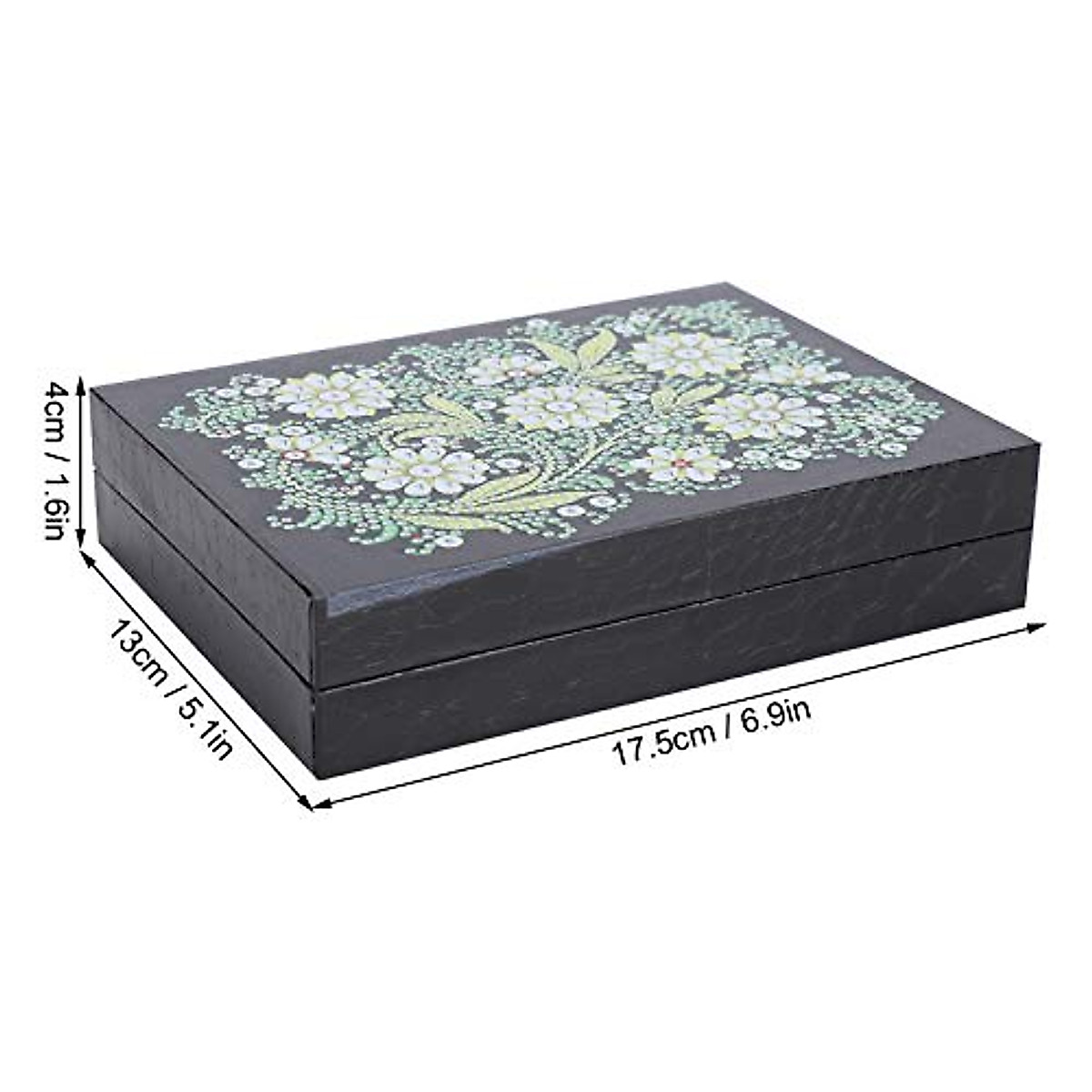 GLOGLOW Painting Box, DIY Painting Jewelry Box Embroidery 5D Special‑Shaped Creative Earring Storage Container Jewelry Box Storage Organizer