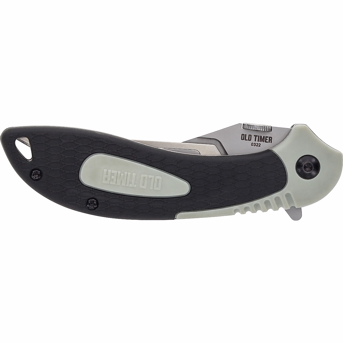 Old Timer Replaceable Blade Knife Kit with Interchangeable Scalpel Blades, Saw Blades, and Gut Hooks, Rubber Overmold Grip, and Liner Lock for Hunting, Skinning, and Outdoors