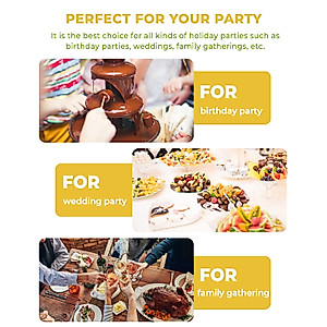 Flyseago Chocolate Fountain Machine 4 Tiers Cheese Fountain Perfect for Nacho Cheese, Chocolate Sauce, Wedding, Party