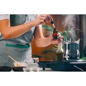 Glass dropper bottles 2 oz Amber Glass Dropper Bottles (60mL) Pack of 4 (includes both glass bottle and dropper)