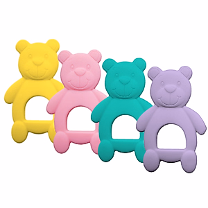 CHILLAX Teether Toys - Soothing Baby Teething Relief Toys, Helps Relieve Gum Pain - Soft, Easy-to-Grip, Non-BPA Silicone Teethers for Babies - Dishwasher-Safe - Shower Gifts for Infants 3+ Months Old