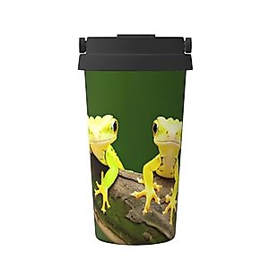 WANGZHAO Two Geckos Print Double Wall Stainless Steel Vacuum Insulated Tumbler Cup Home Thermal Cup