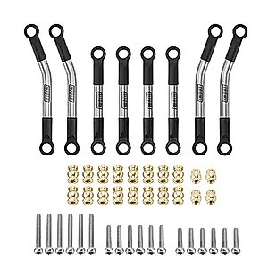 INJORA Stainless Steel High Clearance Chassis Links for FMS FCX24 1/24 RC Crawler Upgrade