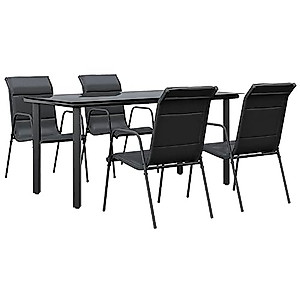 WFAUIBR Dining Set 5 Piece Patio ，Outdoor Furniture Set，Chat Conversation Tables and Chairs，for Deck, Pool Side, Bedroom, Living Room, Coffee Shop，Porch Garden，5 Piece 63"