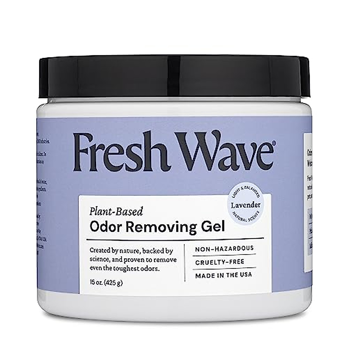 Fresh Wave Lavender Odor Removing Gel, 15 oz. | Odor Absorbers for Home | Safer Odor Relief | Natural Plant-Based Odor Eliminator | Every 15 oz. lasts 30-60 Days | For Cooking, Trash & Pets