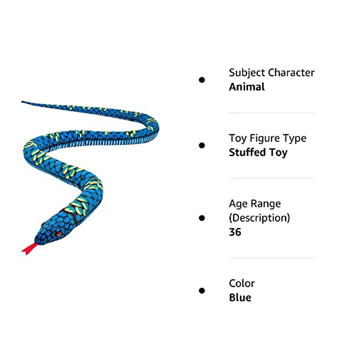 MUOVE Snake Stuffed Animal, Plush Large Snake Realistic Snake Toy, 110 inch Gifts for Kids