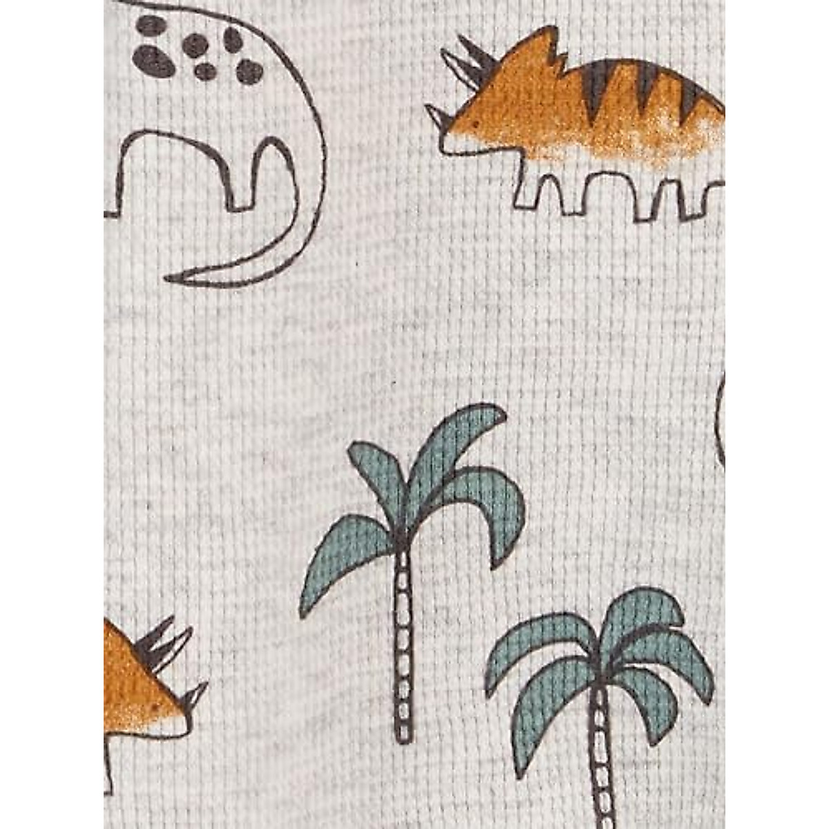 Simple Joys by Carter's Baby Boys' 2-Way Zip Thermal Footed Sleep and Play, Pack of 2, Dusty Blue Bear/Ivory Dinosaur, 3-6 Months