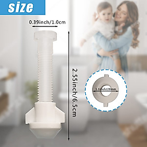 Toilet Seat Parts, Including Screw and Nut,Replacement Plastic Toilet Seat Hinges, For Top Mount Toilet Seat Hinge, 2 Pack (White)