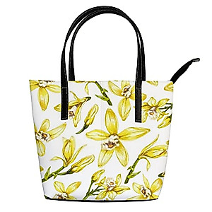 Fashion Tote Handbags Women's Soft Tote Shoulder Bag for Women Work Shopping Top Handle Satchel Bags, 15.8×4×15.4 inches,Narcissu