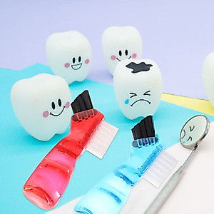 FOMIYES Toothbrushes 3pcs Cleaning Brush Hard Brush Toothbrush Double Sided False Brush Heads Portable for False Cleaning Cleaning