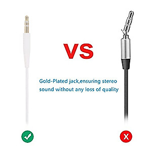 QC35 Cable 3.5 to 2.5 Extension Cord Replacement Audio Cable Line Compatible with Bose QuietComfort 45/35 II Wireless Headphones 700 / QC35 II / QC35 QC45(Series I) / SoundLink II On-Ear 2 OE2 OE2i
